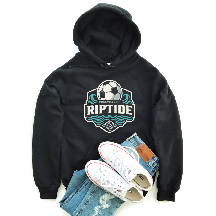 Riptide Hoodie Front Logo Only – Mirror Hour Co.